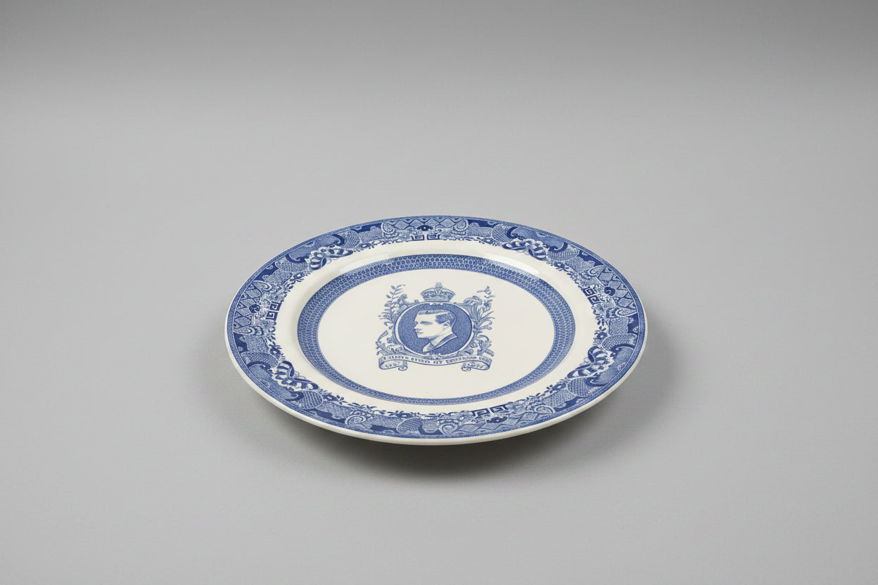 Rare 1937 Edward VIII Coronation Plate by Copeland Spode, Blue & White ...