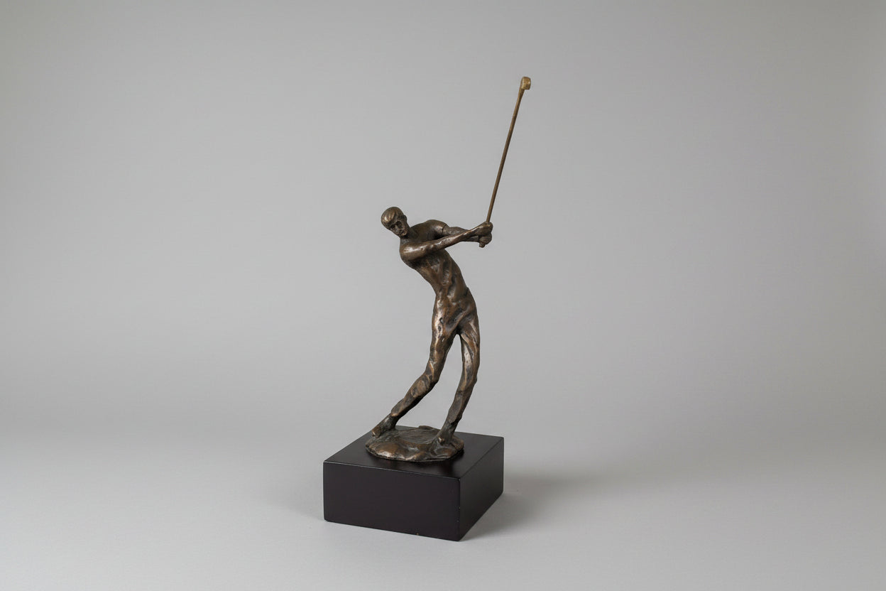 Vintage American Cast Bronze – Bernard Kim Limited Edition Golfer Scul ...