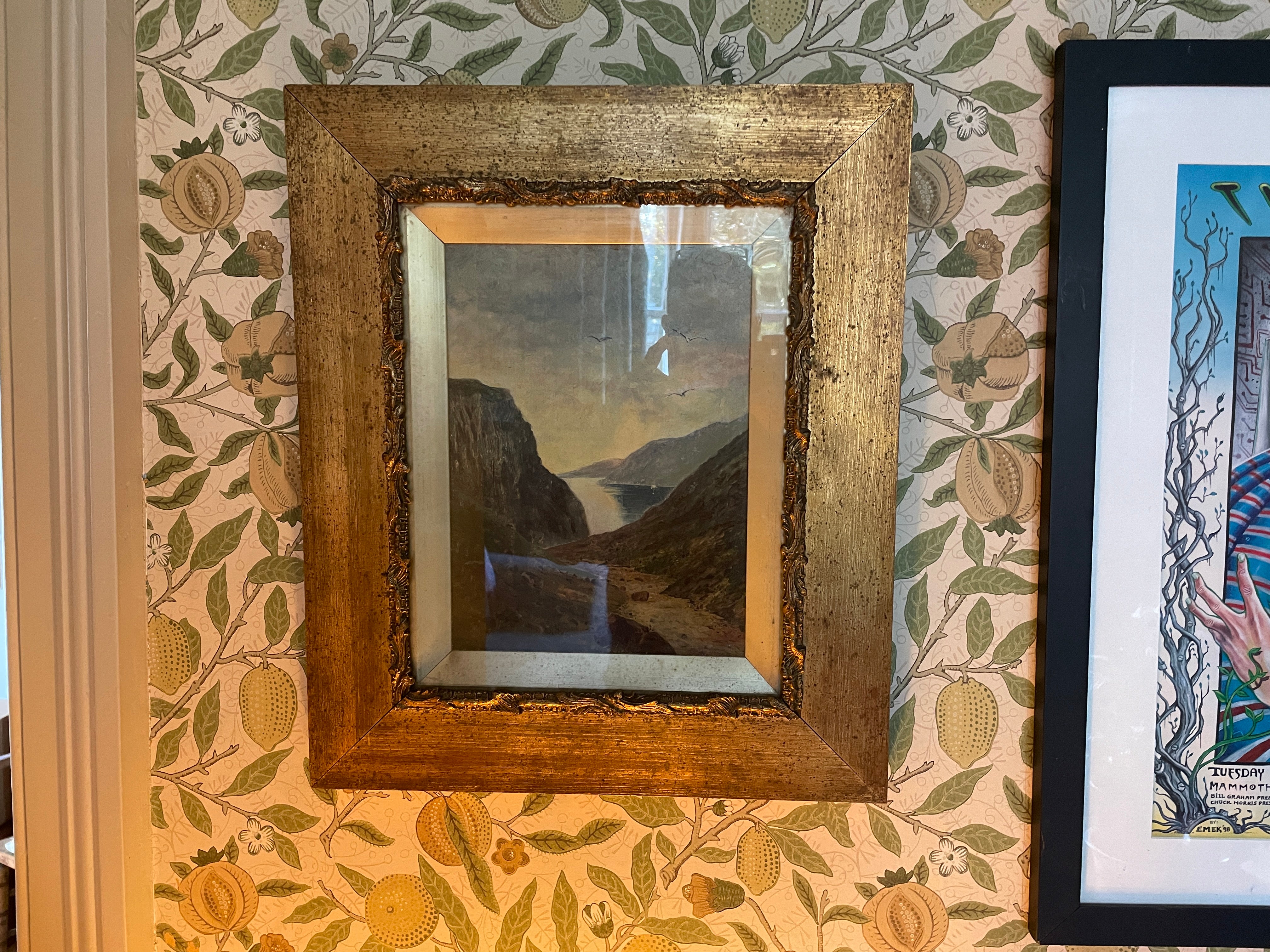 Antique Scottish Landscape Painting – Sea Loch Valley Scene, Isle of S ...