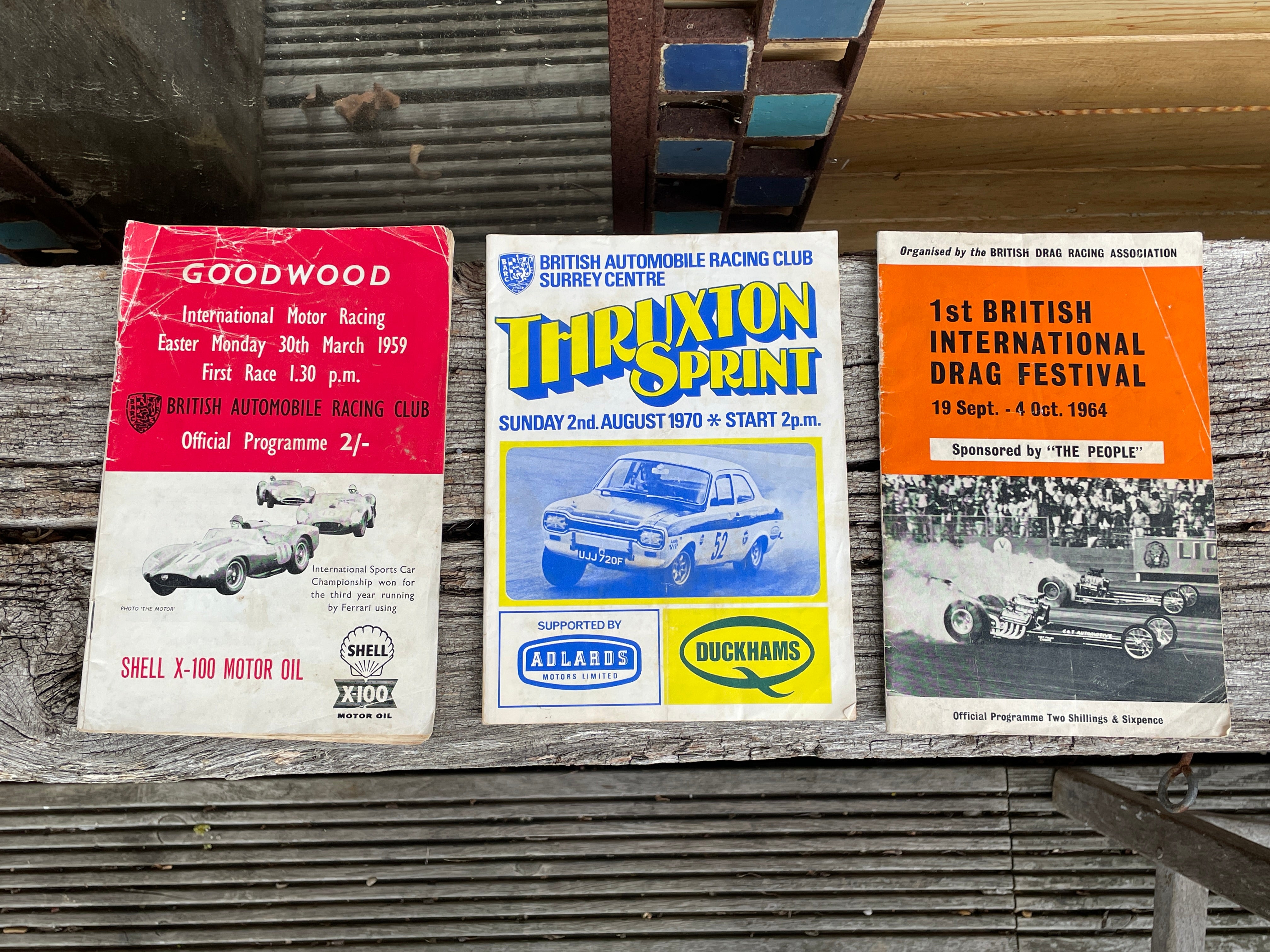 Three vintage Motor racing memorabilia official programmes 50's , 60's ...