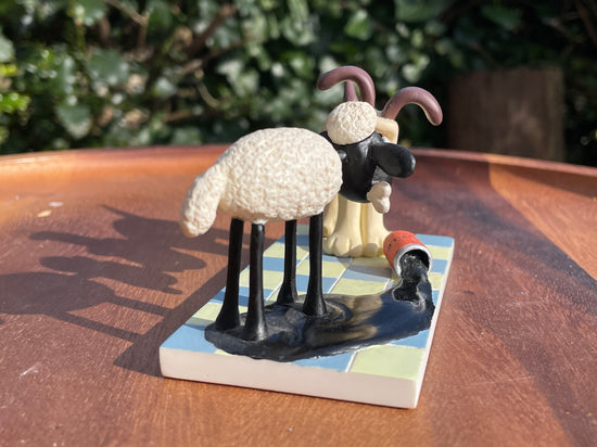 Hand painted Gromit and Shaun the sheep in treacle figure set from A C ...