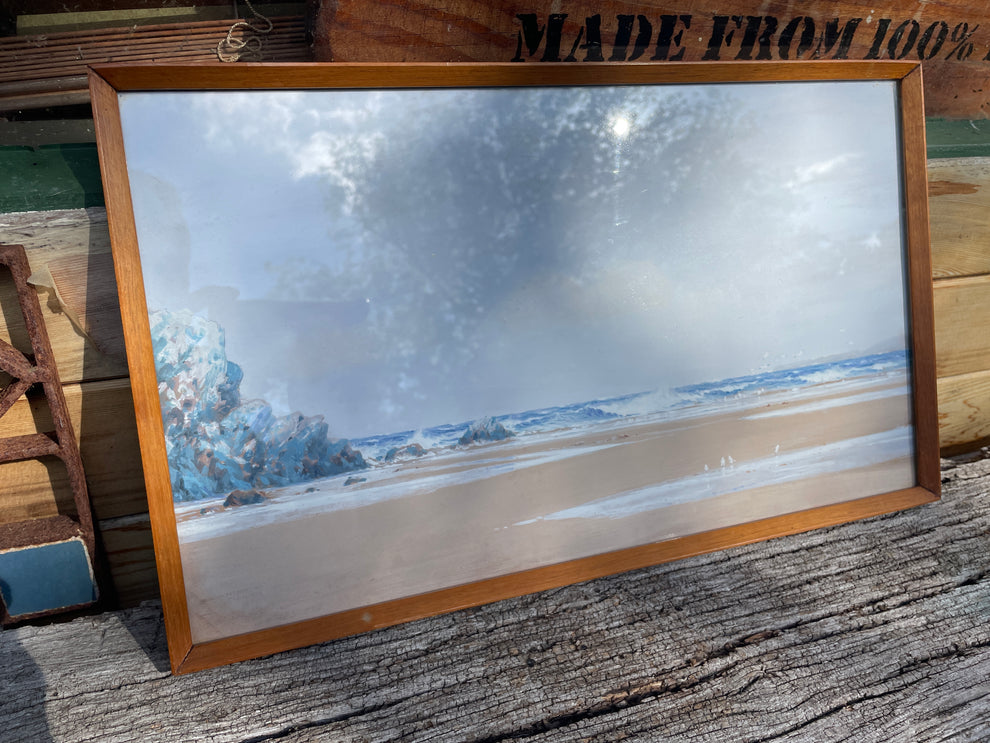Signed original Herbert Ahier watercolour beach scene 1939 ...