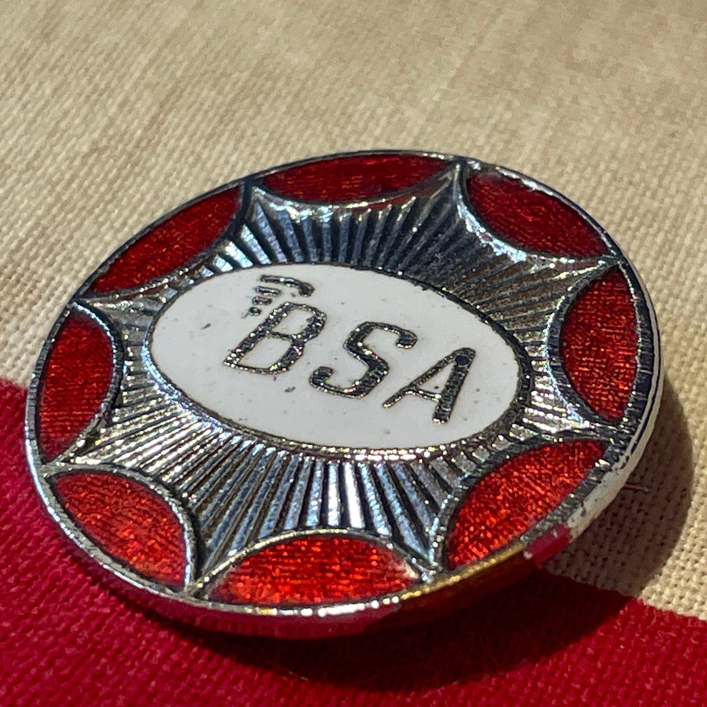 A Vintage Enamel BSA Motorbikes/Motorcycle Badge 26mm Diameter ...